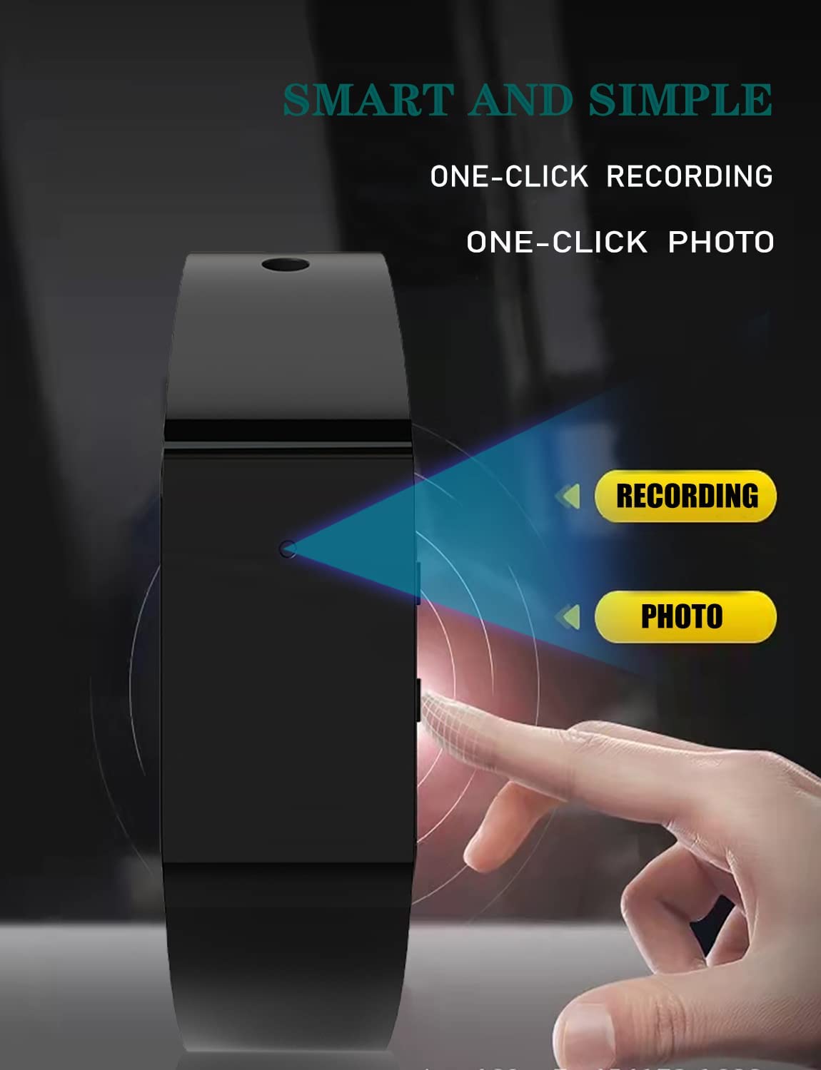 Wristband Spy Camera , Hidden Camera with HD 1080P,Nanny Cam with Image ...